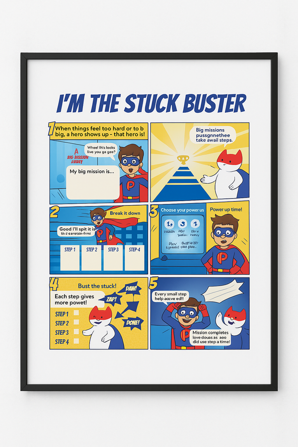 The Stuck Buster – Kids’ Motivation & Task Breakdown Printable (A4)-Pe ...